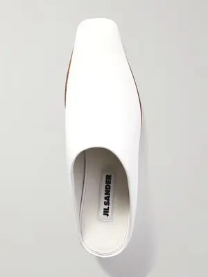 JIL SANDER Leather Wedge Mules