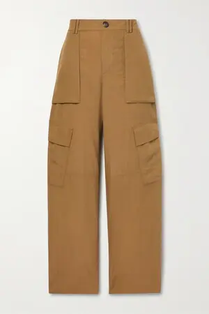Vince Tencel Lyocell Wide-leg Cargo Pants - Brown