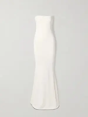 Jacquemus Aro Draped Jersey Maxi Dress - White