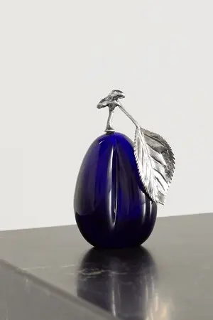 Buccellati Plum Sterling And Glass Table Marker - Silver