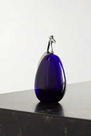 Buccellati Plum Sterling And Glass Table Marker
