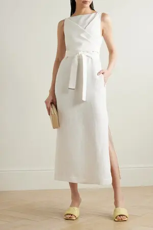 Brunello Cucinelli Crepe Midi Wrap Dress