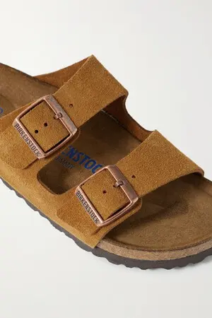 BIRKENSTOCK Arizona Suede Sandals - Brown