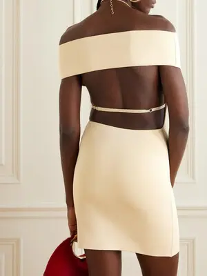 Jacquemus Cubista Off-the-shoulder Mini Dress - Yellow