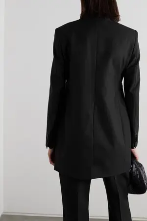 Givenchy Chain-embellished Wool Wrap Blazer