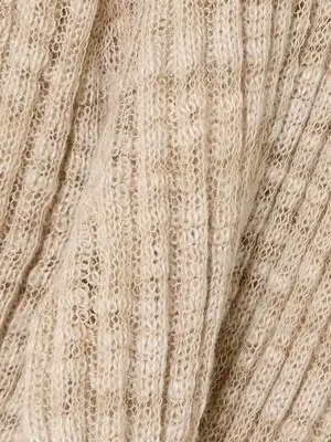 Acne Studios Ribbed Linen-blend Turtleneck Top