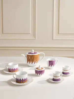 REFLECTIONS COPENHAGEN Porcelain 11-piece Tea Set