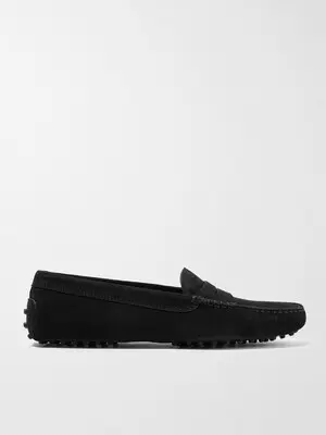 TOD'S Gommino Suede Loafers - Black
