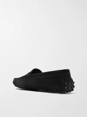 TOD'S Gommino Suede Loafers - Black
