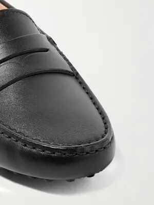 TOD'S Gommino Leather Loafers - Black