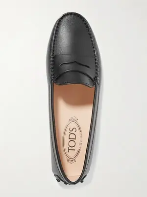 TOD'S Gommino Leather Loafers - Black