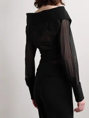 Jacquemus Brezza Off-the-shoulder Jersey Blouse