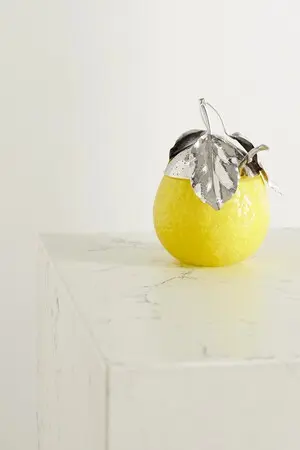 Buccellati Lemon Sterling And Glass Jam Jar