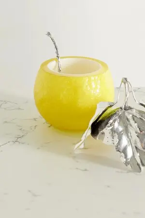 Buccellati Lemon Sterling And Glass Jam Jar