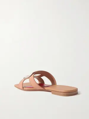 ROGER VIVIER Benson Leather Sandals - Brown