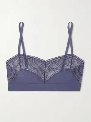 ERES Néroli Cèdre Stretch-jersey And Lace Soft-cup Bra - Blue
