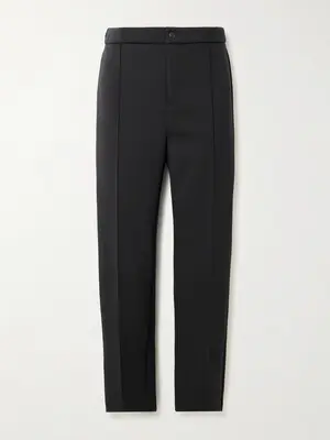 Wardrobe.NYC Cropped Straight-leg Stretch-ponte Pants - Black