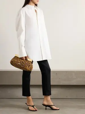 Wardrobe.NYC Cropped Straight-leg Stretch-ponte Pants - Black