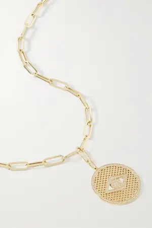 SYDNEY EVAN Evil Eye Diamond Necklace - Gold