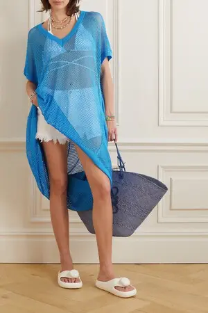 Loewe Paula's Ibiza Asymmetric Mesh Dress