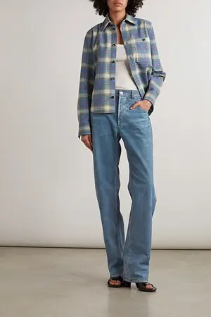 Bottega Veneta Printed Leather Straight-leg Trousers
