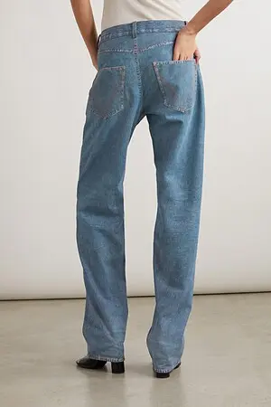 Bottega Veneta Printed Leather Straight-leg Trousers