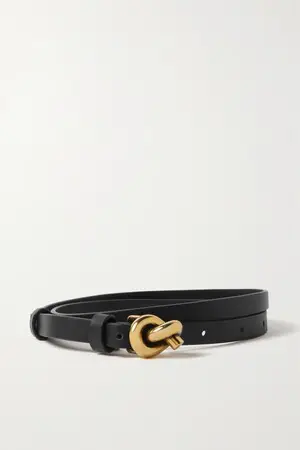 Bottega Veneta Leather Belt - Black