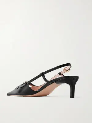 ROGER VIVIER Nagoya 55 Embellished Leather Slingback Pumps - Black