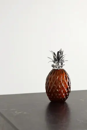 Buccellati Pineapple Sterling And Glass Table Marker
