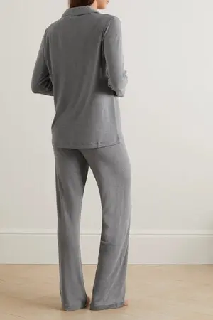 SKIMS Ribbed Stretch-modal Jersey Lounge Set - Gray