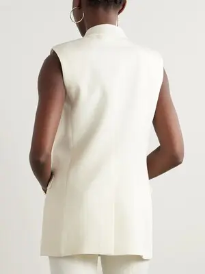 Gabriela Hearst Mayte Double-breasted Silk And Wool-blend Vest