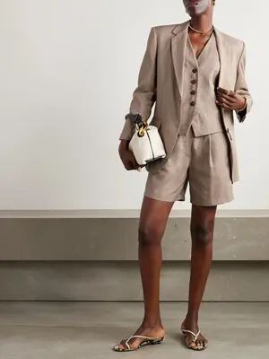 Brunello Cucinelli Linen And Wool-blend Blazer
