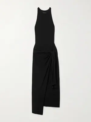 Another Tomorrow Net Sustain Stretch-jersey Midi Dress
