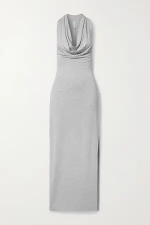 Norma Kamali Neeta Draped Maxi Dress - Gray