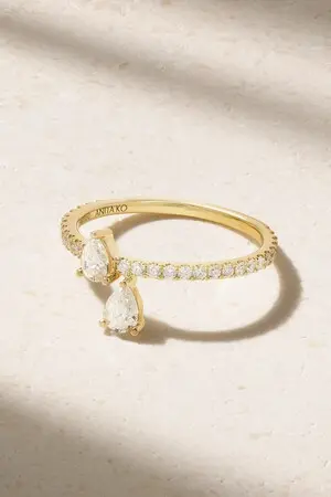 ANITA KO Princess Eternity 18-karat Diamond Ring - Gold