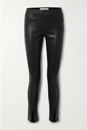 L'Agence Jyothi Coated High-rise Skinny Jeans