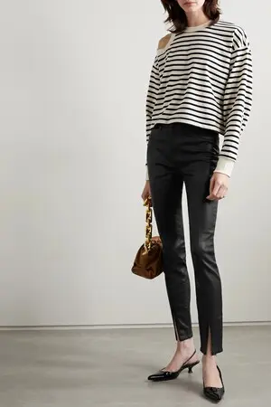 L'Agence Jyothi Coated High-rise Skinny Jeans