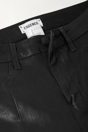 L'Agence Jyothi Coated High-rise Skinny Jeans