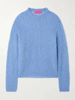 THE ELDER STATESMAN Thistle Brushed Alpaca-blend Sweater