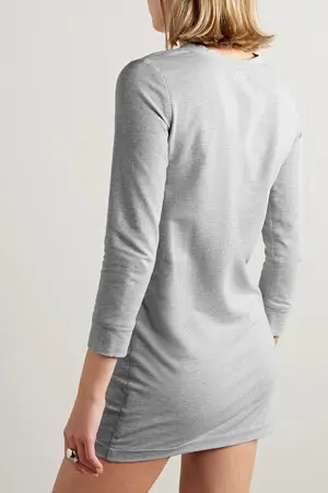 Norma Kamali Cotton-blend Jersey Mini Dress