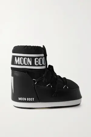 Moon Boot Icon Low Shell And Faux Leather Snow Boots - Black