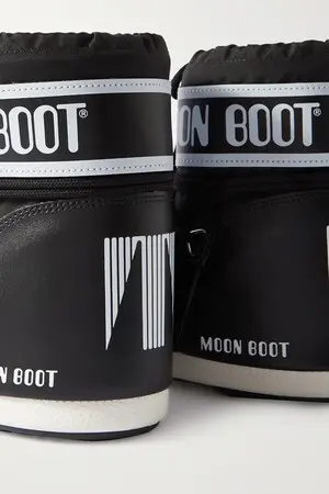 Moon Boot Icon Low Shell And Faux Leather Snow Boots - Black
