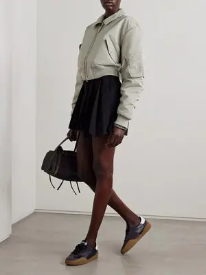 Acne Studios Ruched Padded Shell Bomber Jacket