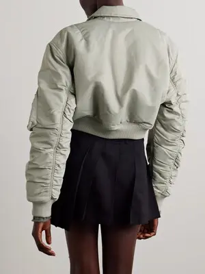 Acne Studios Ruched Padded Shell Bomber Jacket