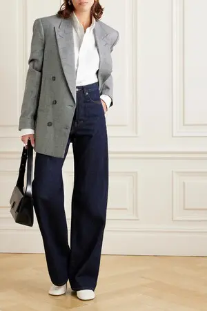 AMI Paris Adc Embroidered Cotton Oxford Shirt