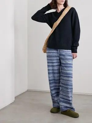THE ELDER STATESMAN Monterey Brushed-cashmere Sweater