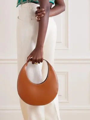 Staud Moon Leather Tote - Brown