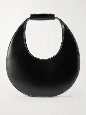 Staud Moon Leather Tote - Black