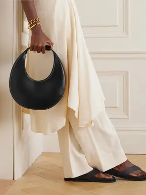 Staud Moon Leather Tote - Black