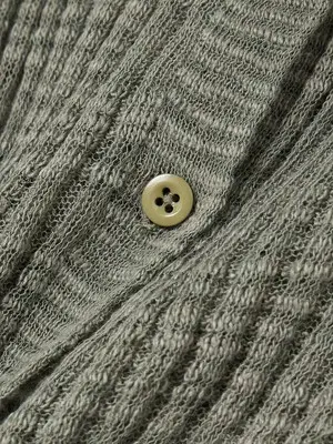 Acne Studios Ribbed Cropped Linen-blend Cardigan